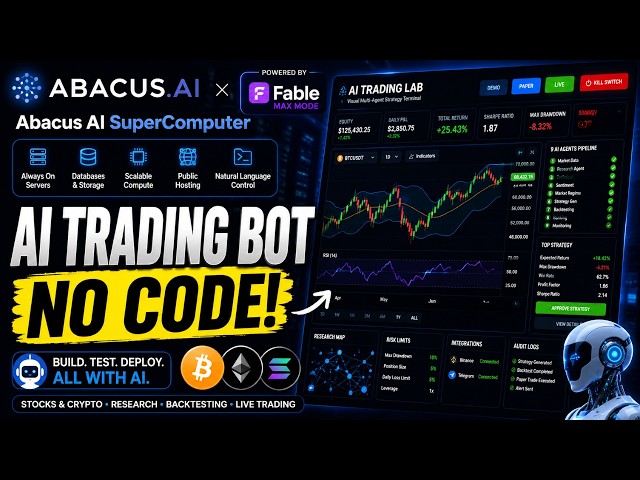 I Built an AI Trading Bot With NO CODE 🤯 | Abacus AI Supercomputer