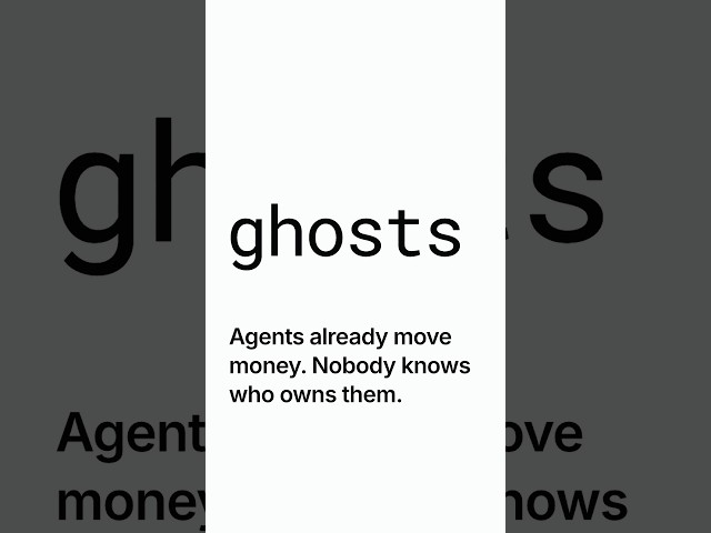 AI Agents Move Money As Ghosts #agenticeconomy