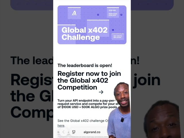 Register NOW for the Algorand x402 Competition!