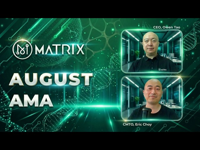 Matrix AI Network August AMA: New Mainnet, $MAN Tokenomics, BioData RWA & What Comes Next