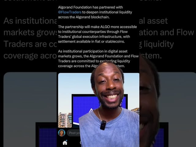 Flow Traders just backed ALGO with institutional liquidity