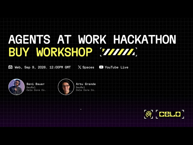 buy Workshop | New Agent Marketplace on Celo