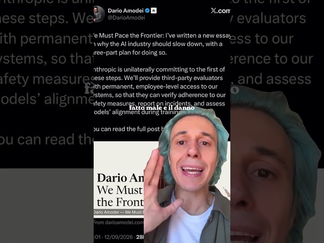 DARIO AMODEI, SAM ALTMAN ED ELON MUSK CHIEDONO DI RALLENTARE L’INTELLIGENZA ARTIFICIALE Dario