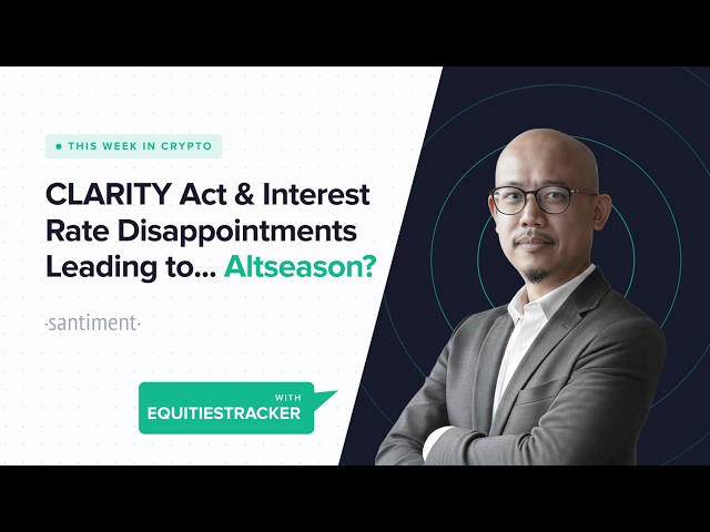 Altcoins are RALLYING Despite CLARITY Act & FOMC Hurdles!