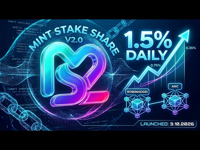 MINT STAKE SHARE v2.0 — Официальный старт! Доходность от 0.75% до 1.5% в сетях Robinhood и Arc