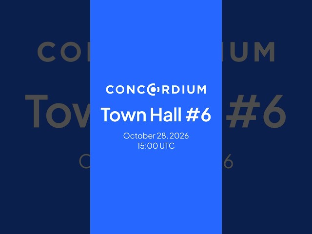 Concordium Town Hall #6: October 28, 15:00 UTC #Shorts