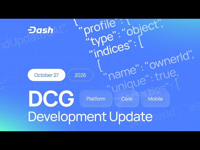 DCG Development Update - 2026 October 27